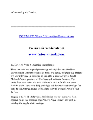 ISCOM 476 Effective Communication/tutorialrank.com