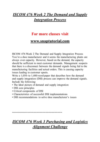 Iscom 476 Education Specialist -snaptutorial.com