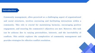 Is Community Management Difficult Strategies for Effective Conflict ...