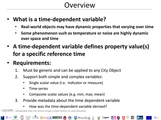 I scope timedependentvariables | PPT