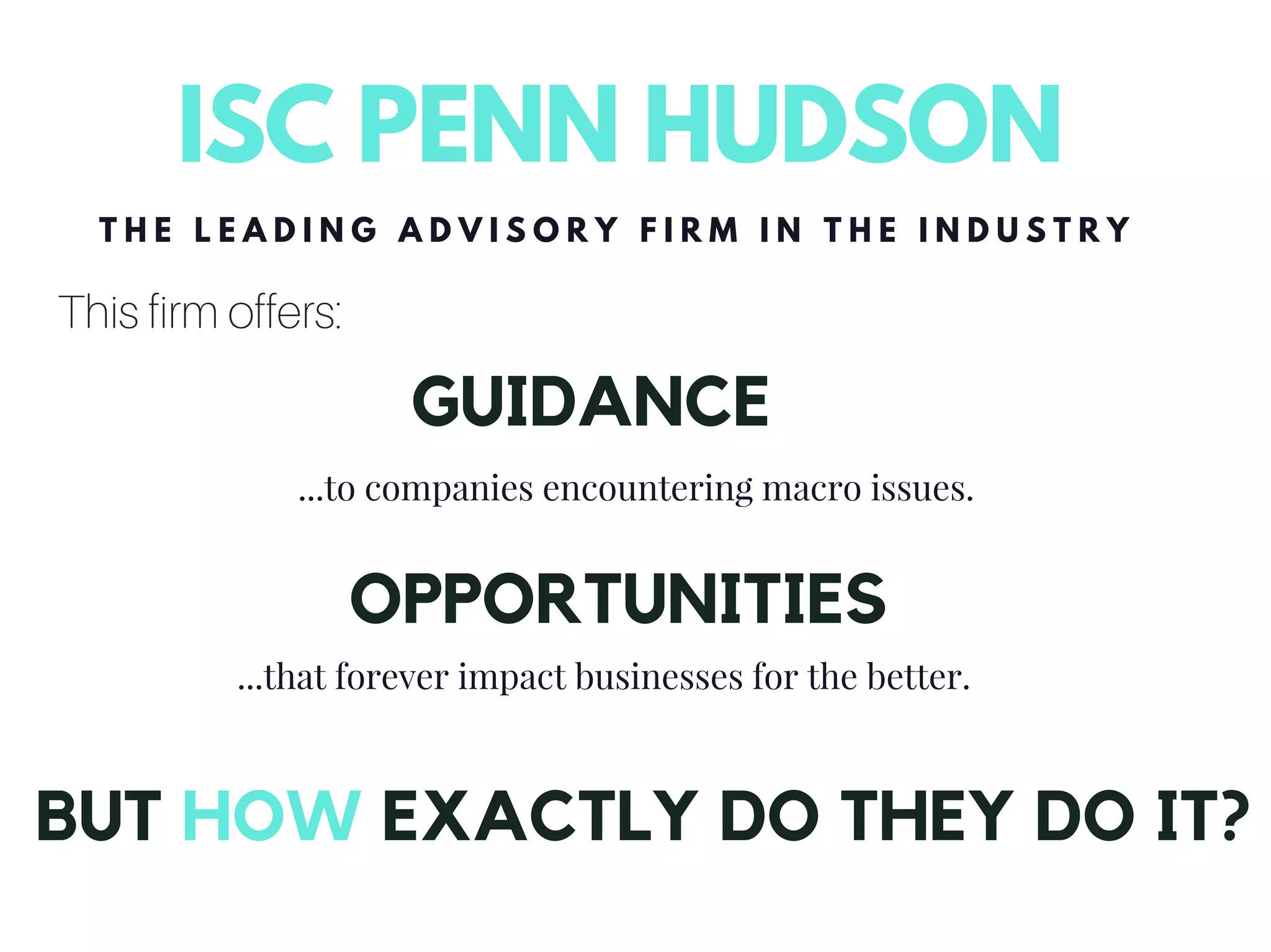 ISC Penn Hudson Advisory | PPT