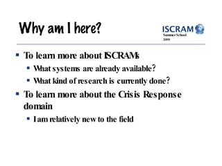 ISCRAM Summerschool 2009 Bas Lijnse | PPT | Free Download