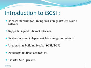 iSCSI (Internet Small Computer System Interface) | PPTX