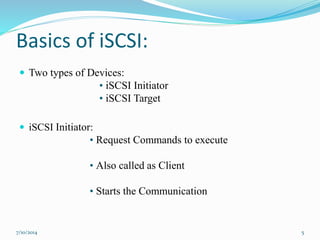 iSCSI (Internet Small Computer System Interface) | PPTX