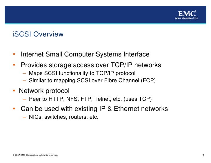 iSCSI Protocol and Functionality