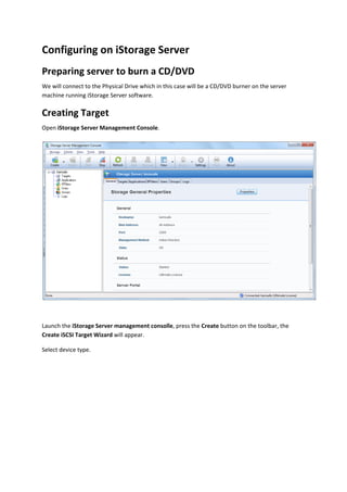 iStorage Server: Remote CD/DVD burning | PDF