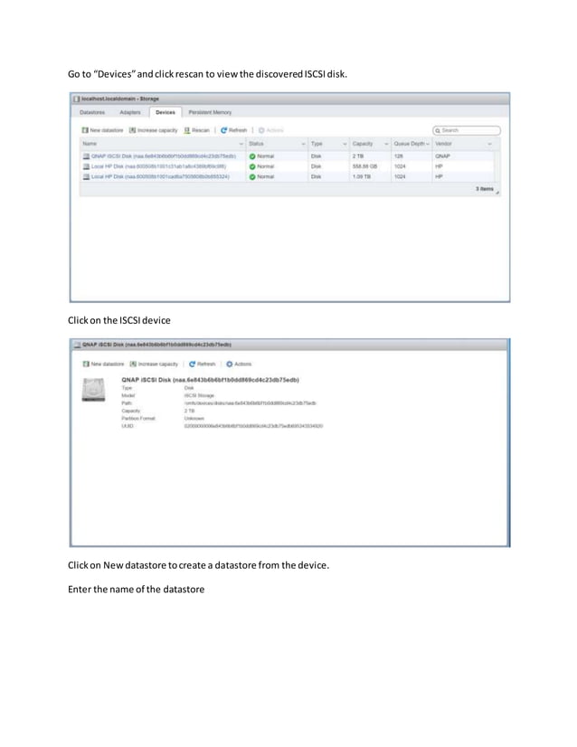 Iscsi adpater configuration on esxi 6.7 nas | PDF