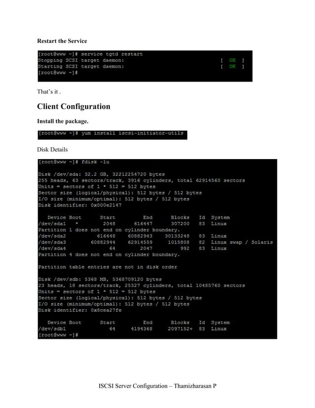 ISCSI server configuration | PDF