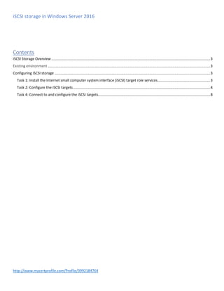 Iscsi storage in windows server 2016 step by step | PDF