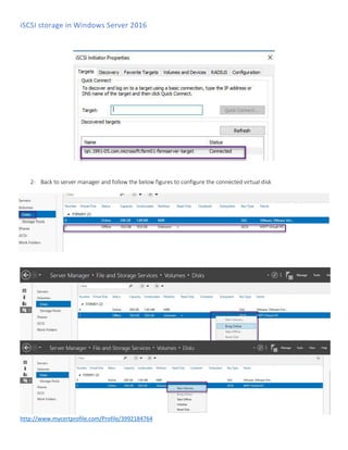 Iscsi storage in windows server 2016 step by step | PDF