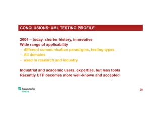 Advanced Testing with TTCN-3 and UML Testing Profile | PPT