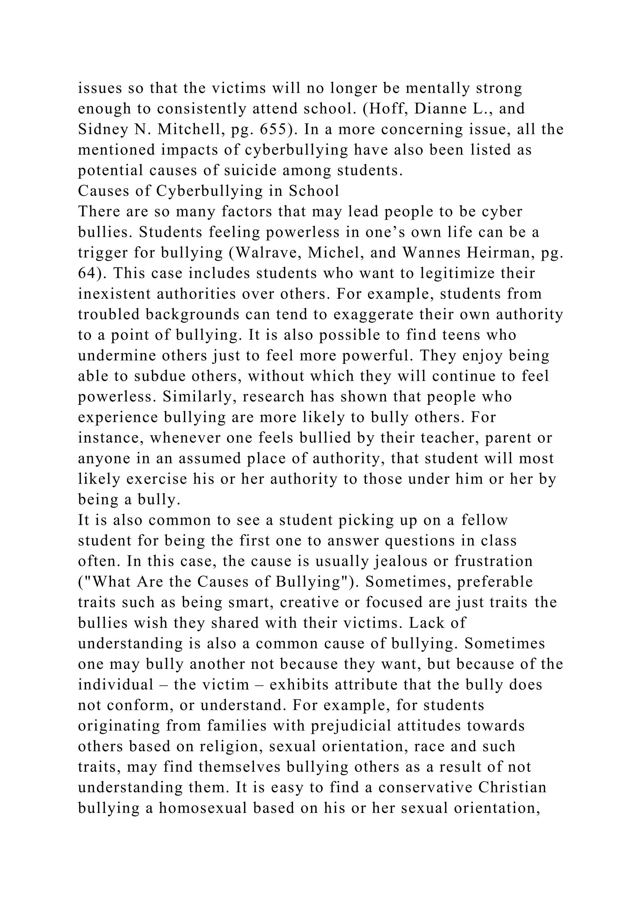 Is Cyberbullying a Serious Cause of Suicide in Students and Shou.docx