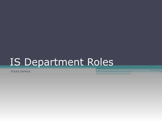 Is Department Roles | PPT | Free Download