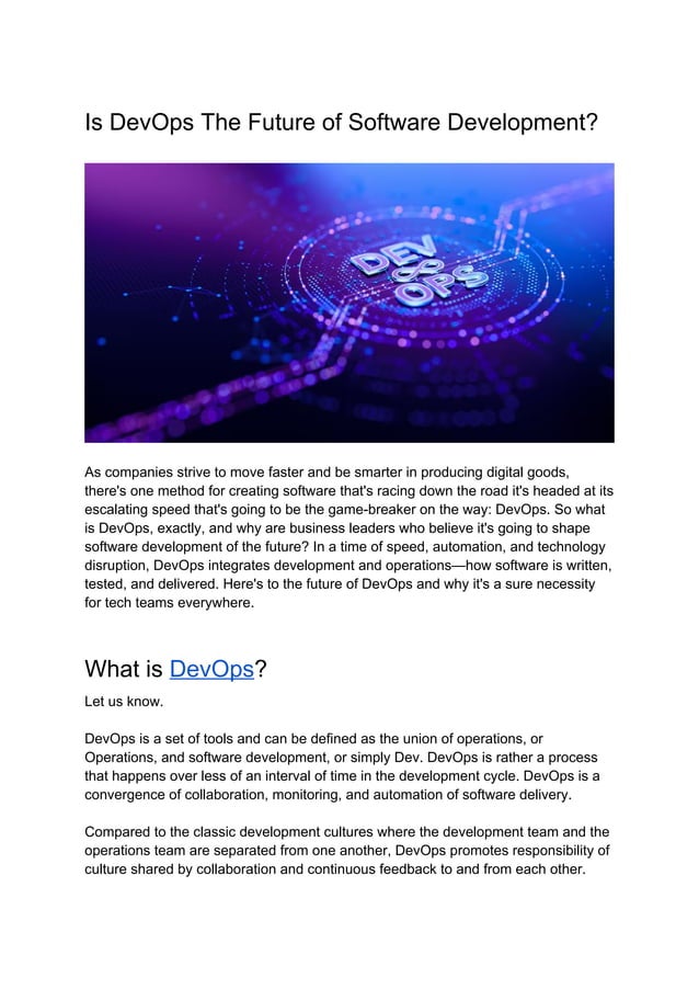 Is DevOps The Future of Software Development.docx