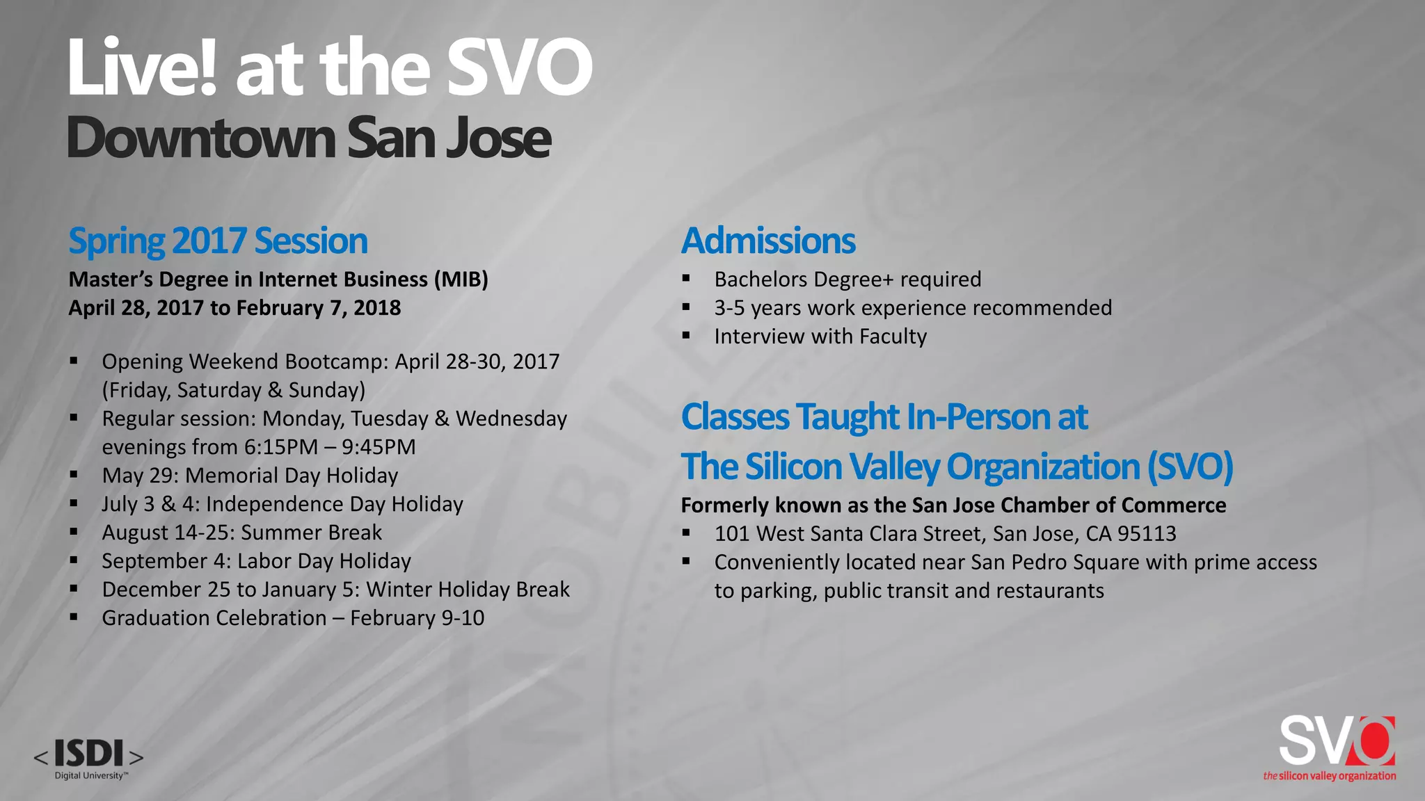 ISDI Digital University Spring 2017 MIB Overview | PDF