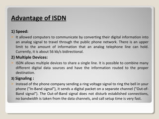 ISDN VSAT Ethernet and other recent technologies in networking | PPT