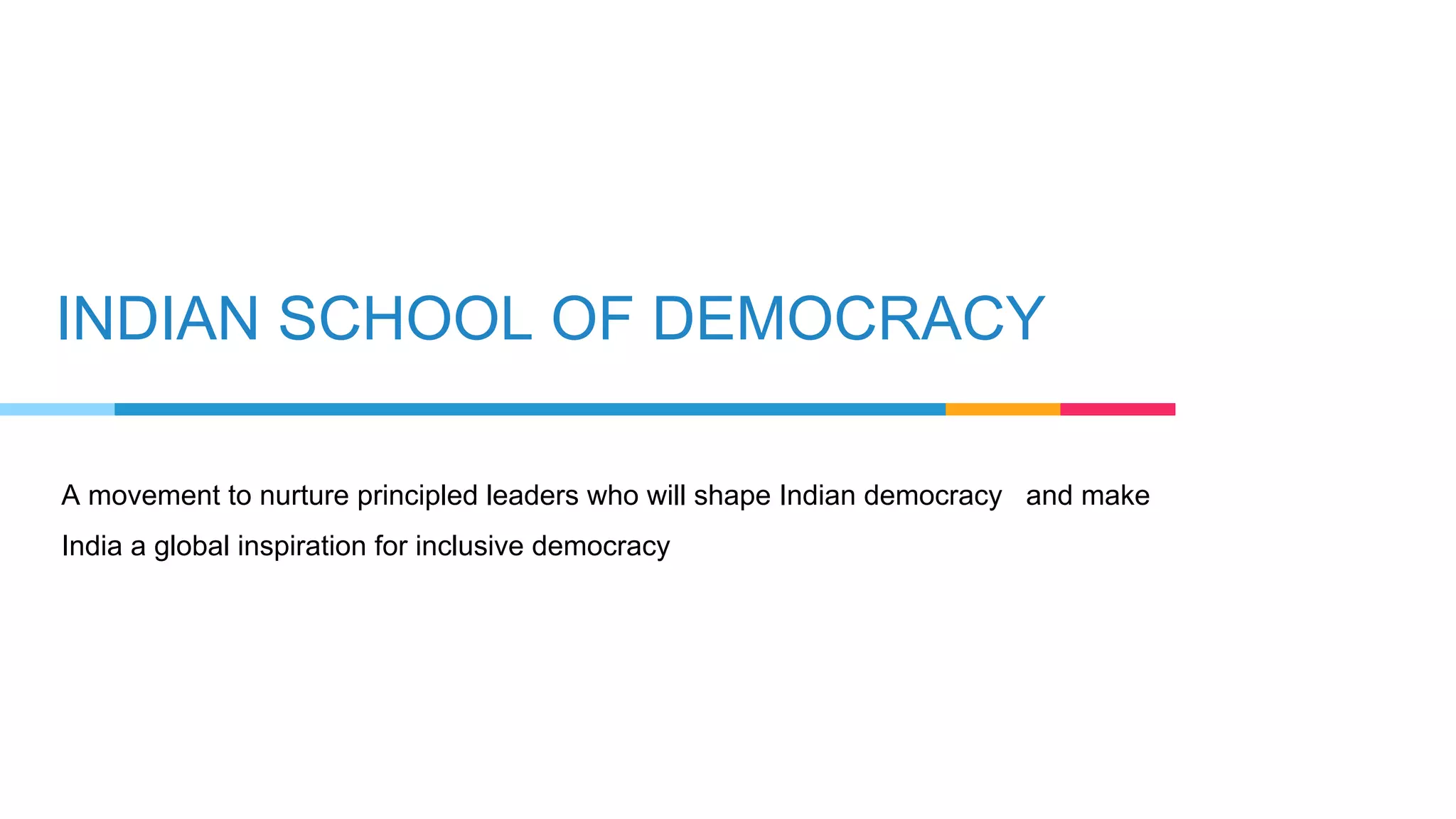 Indian School of Democracy | PDF