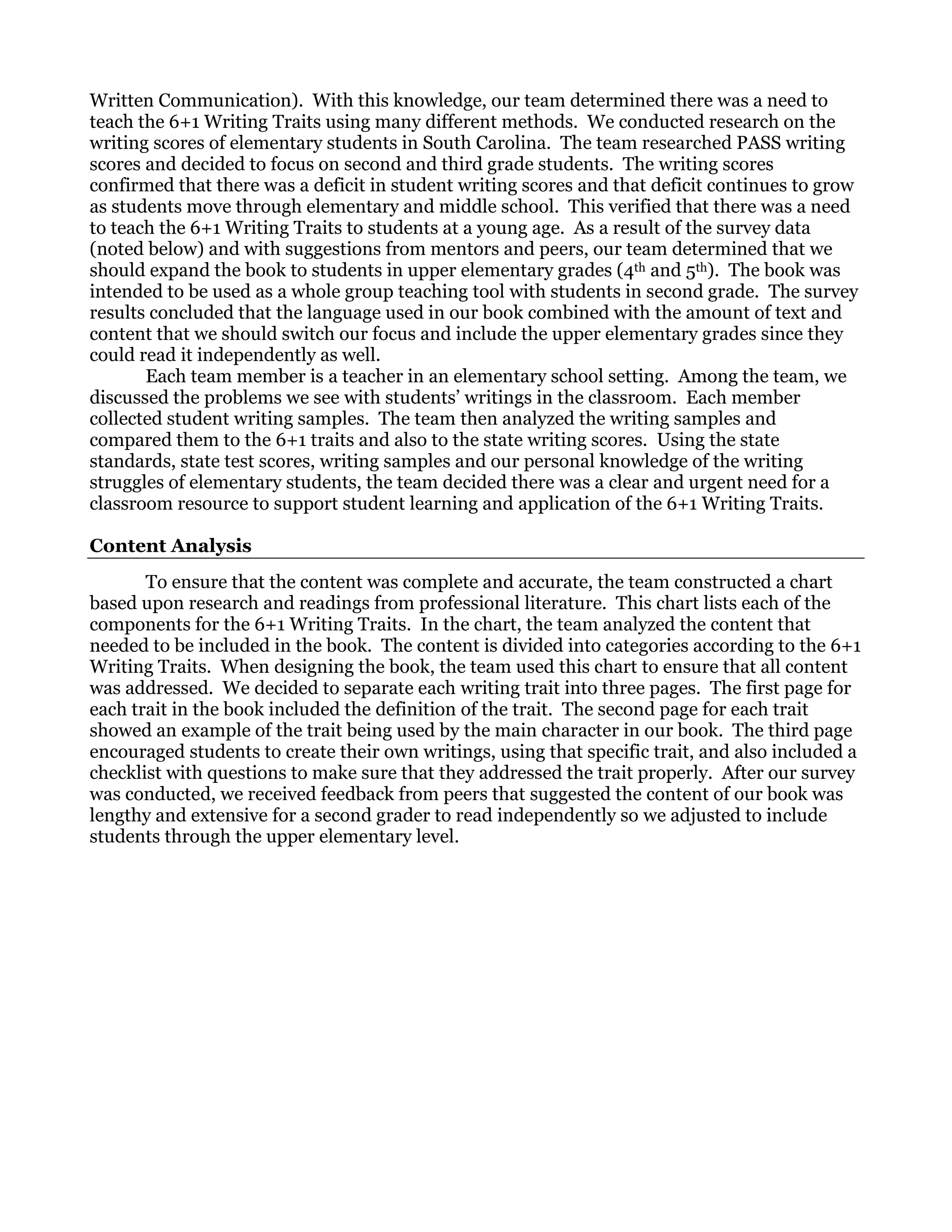 ISD Team Write Stuff Final Report | PDF