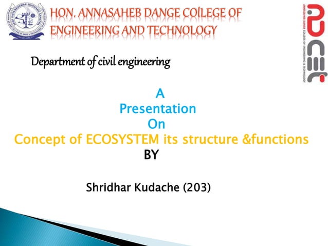 concept of ecosystem | PPTX | Geography | Science