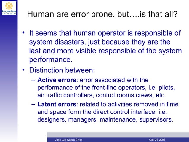 HUMAN ERROR | PPT | Science