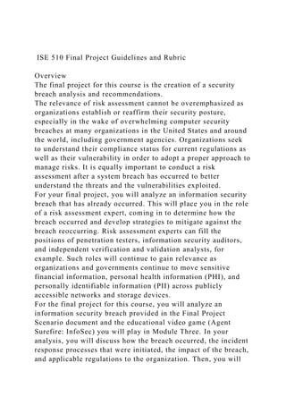 ISE 510 Final Project Guidelines and Rubric Overview The fi.docx