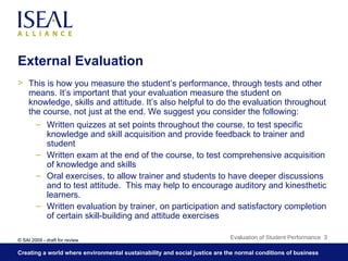 8: Evaluation of Student Performance | PPT