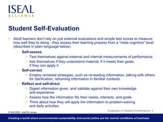 8: Evaluation of Student Performance | PPT
