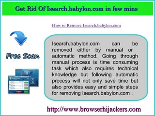 Easy way to remove Isearch.babylon.com