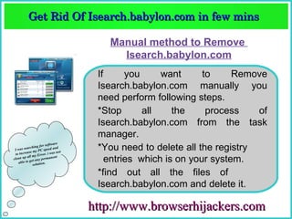 Easy way to remove Isearch.babylon.com