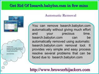 Easy way to remove Isearch.babylon.com