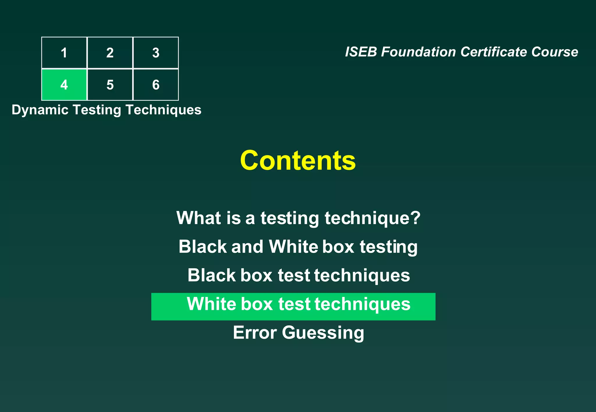 ISTQB, ISEB Lecture Notes- 4 | PPT