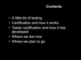 Introduction to ISTQB & ISEB Certifications | PPT