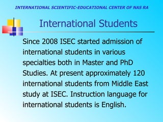 ISEC Presentation | PPT