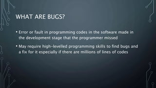 Infocomm Security: Software Bugs | PPTX