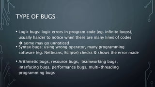 Infocomm Security: Software Bugs | PPTX
