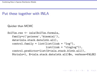 Combining Data in Species Distribution Models | PDF