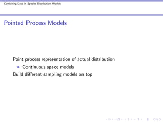 Combining Data in Species Distribution Models | PDF