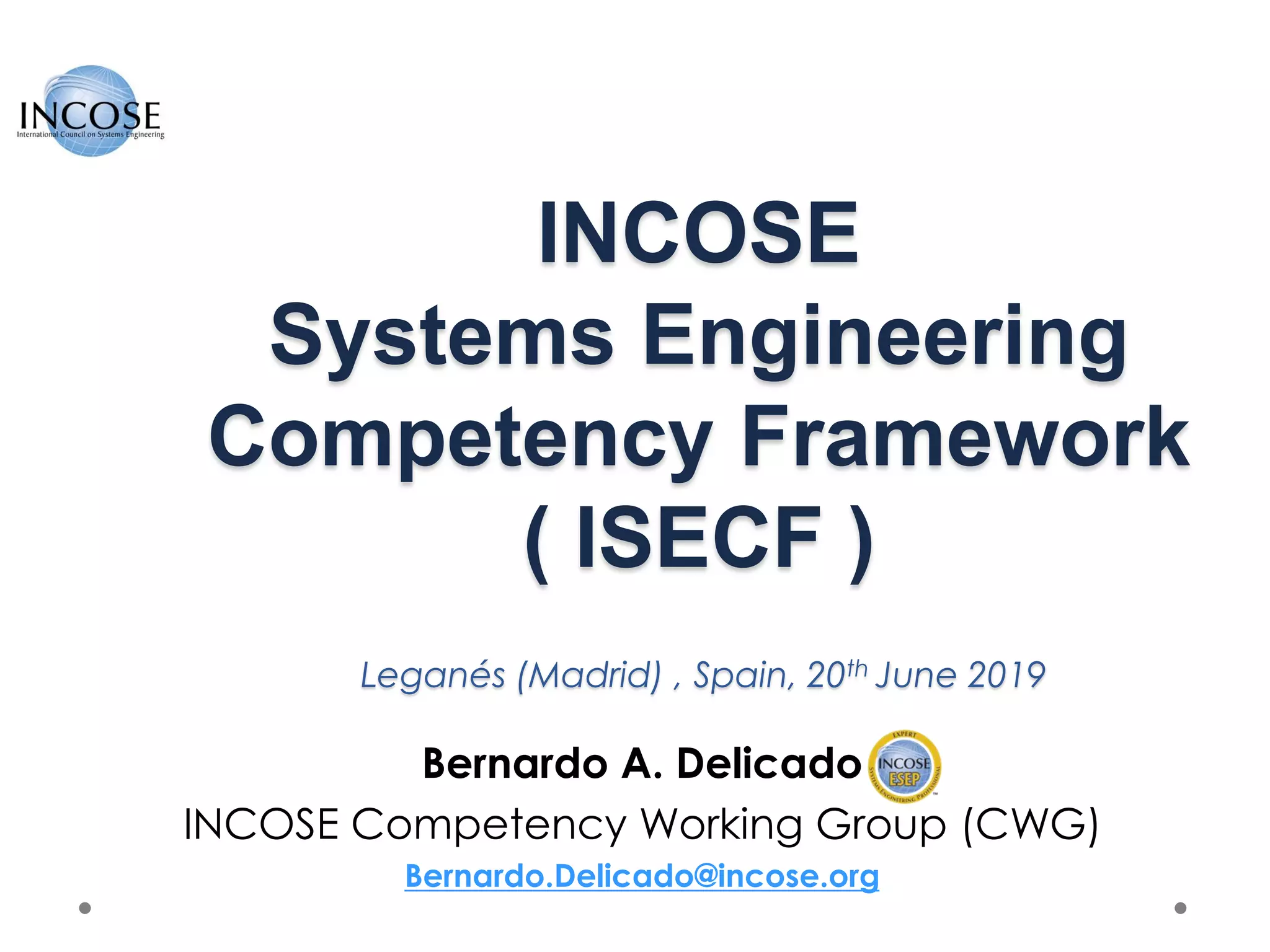 INCOSE Systems Engineering Competency Framework ( ISECF) | PDF