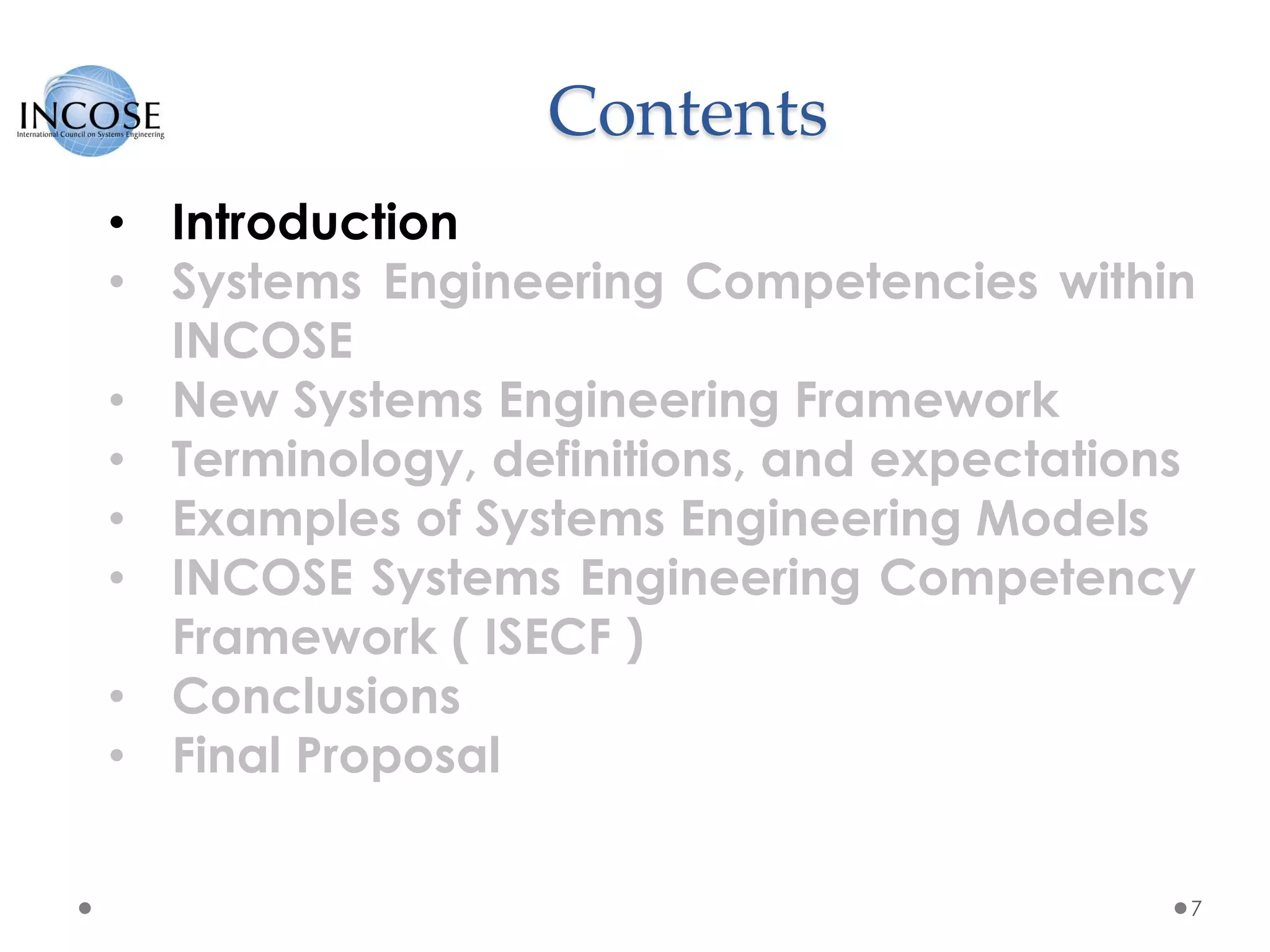 INCOSE Systems Engineering Competency Framework ( ISECF) | PDF