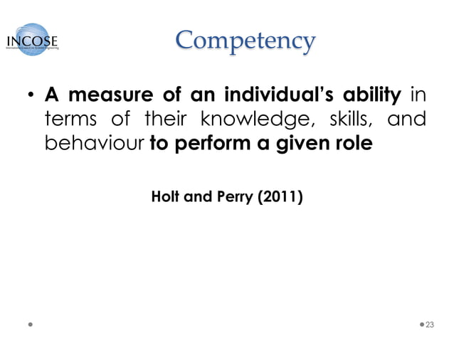 INCOSE Systems Engineering Competency Framework ( ISECF) | PDF ...
