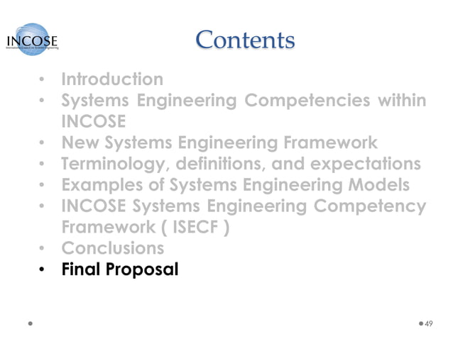 INCOSE Systems Engineering Competency Framework ( ISECF) | PDF ...