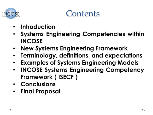 INCOSE Systems Engineering Competency Framework ( ISECF) | PDF ...