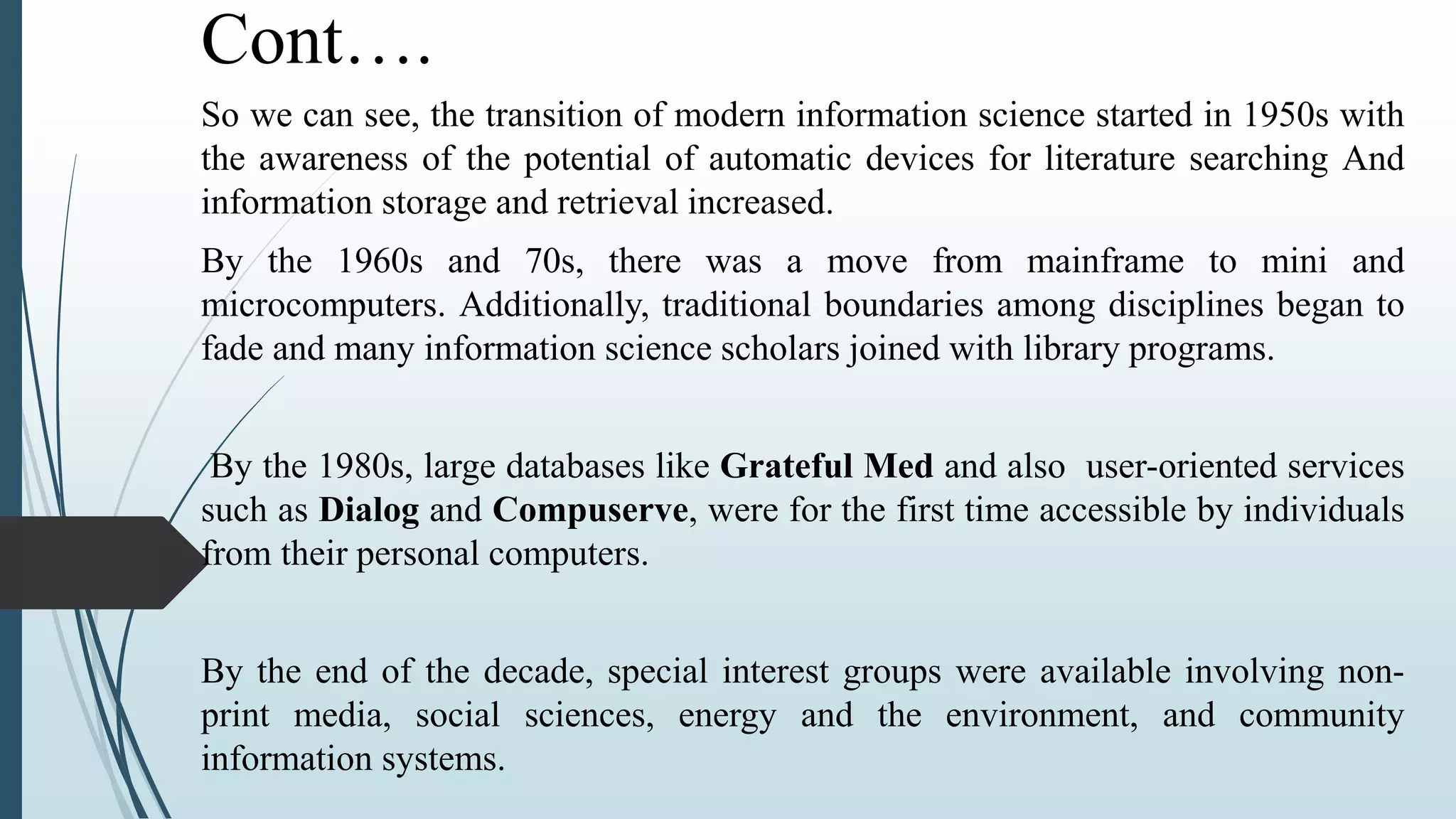 Information Science education in 21st century | PPT