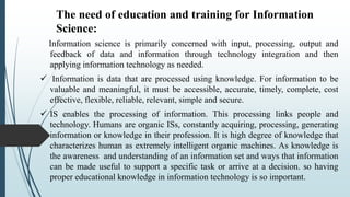 Information Science education in 21st century | PPTX