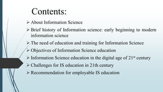 Information Science education in 21st century | PPTX | Internet | Computing