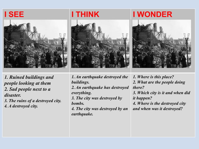 I see i think- i wonder | PPTX | Disasters