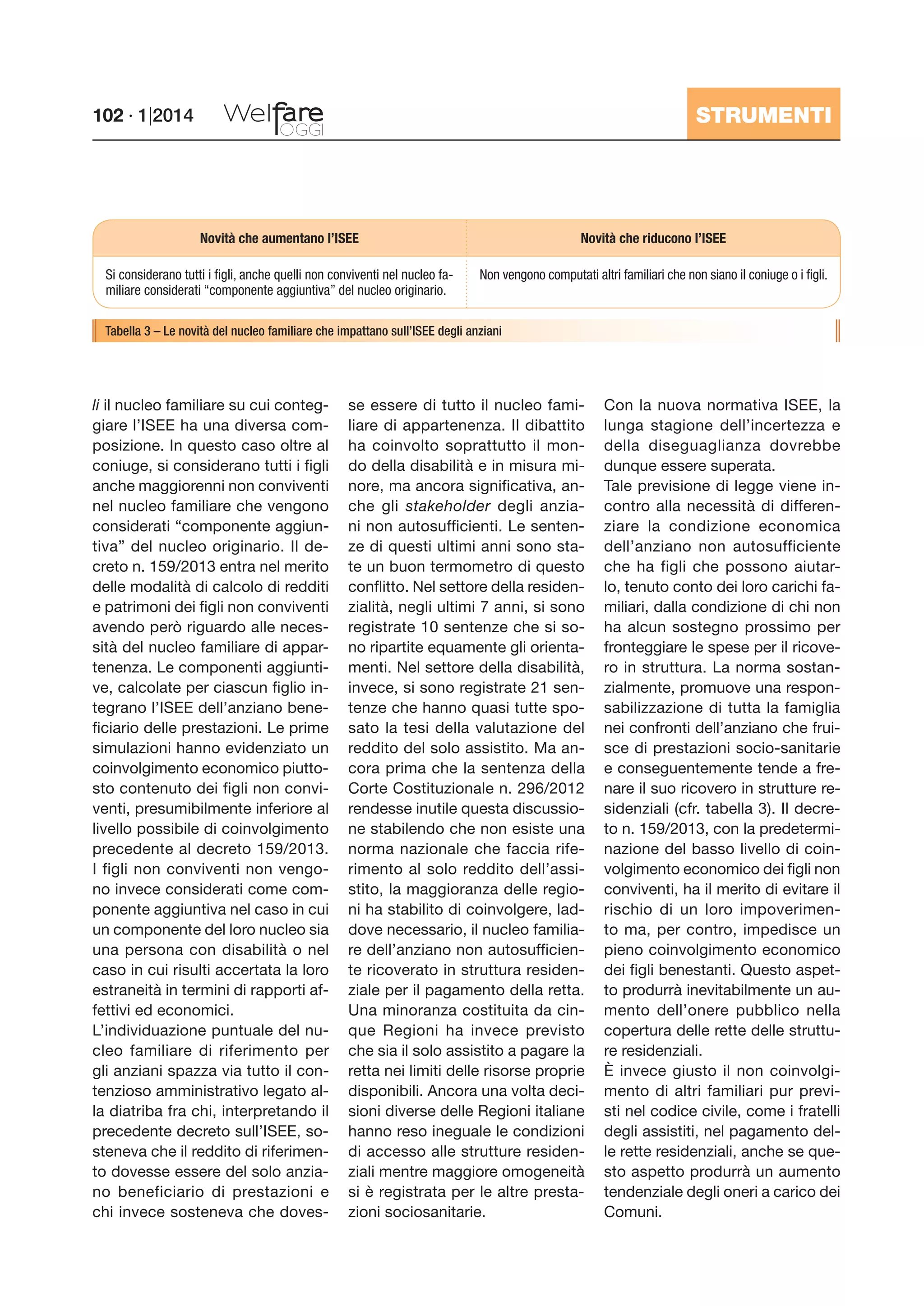 ISEE: COSA CAMBIA PER GLI ANZIANI NON AUTOSUFFICIENTI | PDF