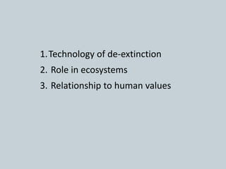 Ethics of De-Extinction | PPTX