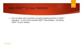 iSEEK Education | PPTX