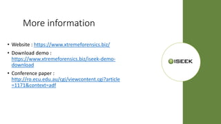Iseek forensics | PPTX